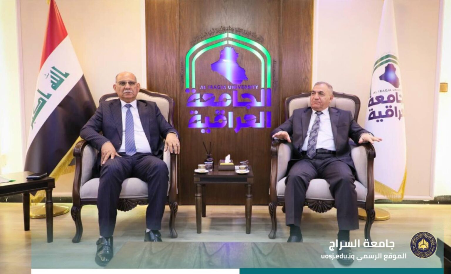 رئيس جامعة السراج الاستاذ الدكتور خالد المعيني يزور رئيس الجامعة ...